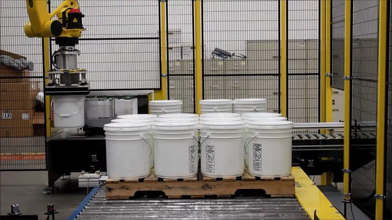 Pail Palletizing | Remtec | Robotics & Automation